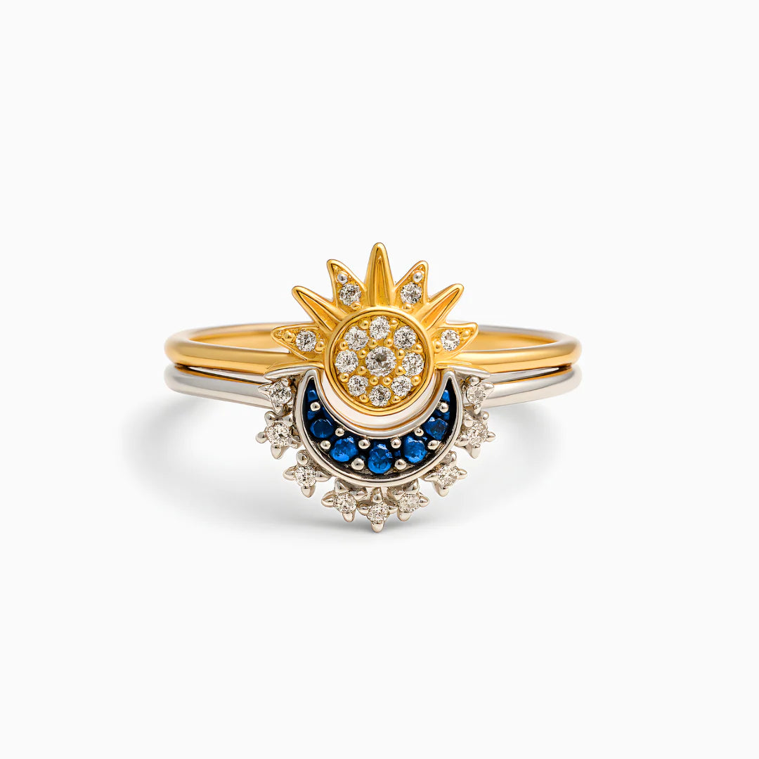 Set de Deux Bagues - Soleil & Lune – Bijoux Rodriguez